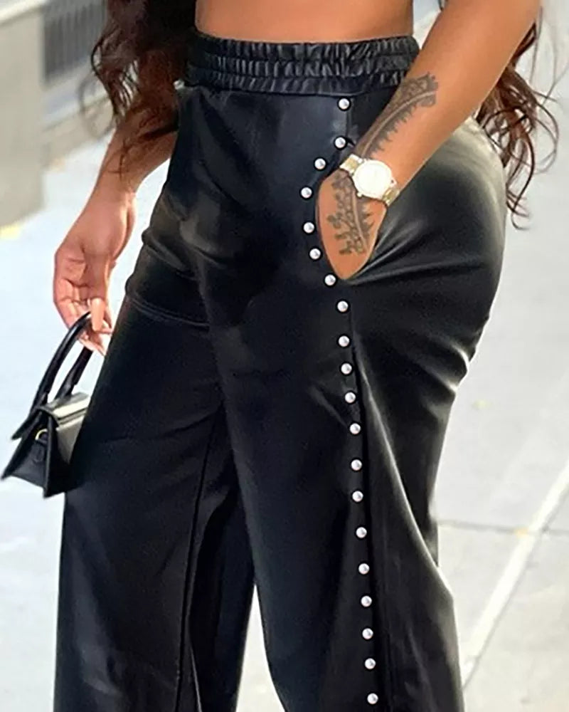 Studded leather Pant – Peads Beauty